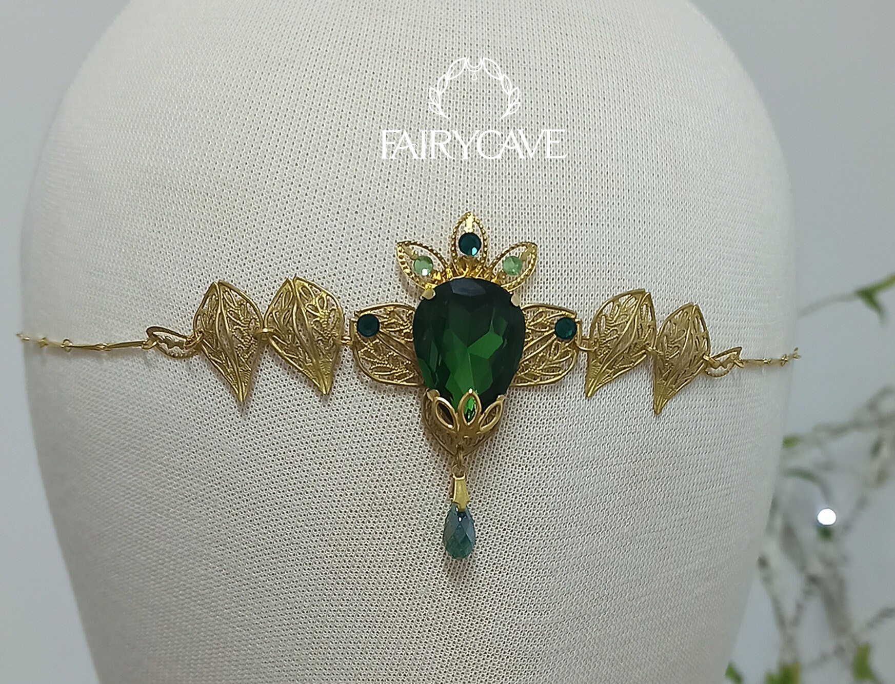 Princess Zelda Inspired Tiara, Saria Tiara, Emerald Tiara, Kokiri ...
