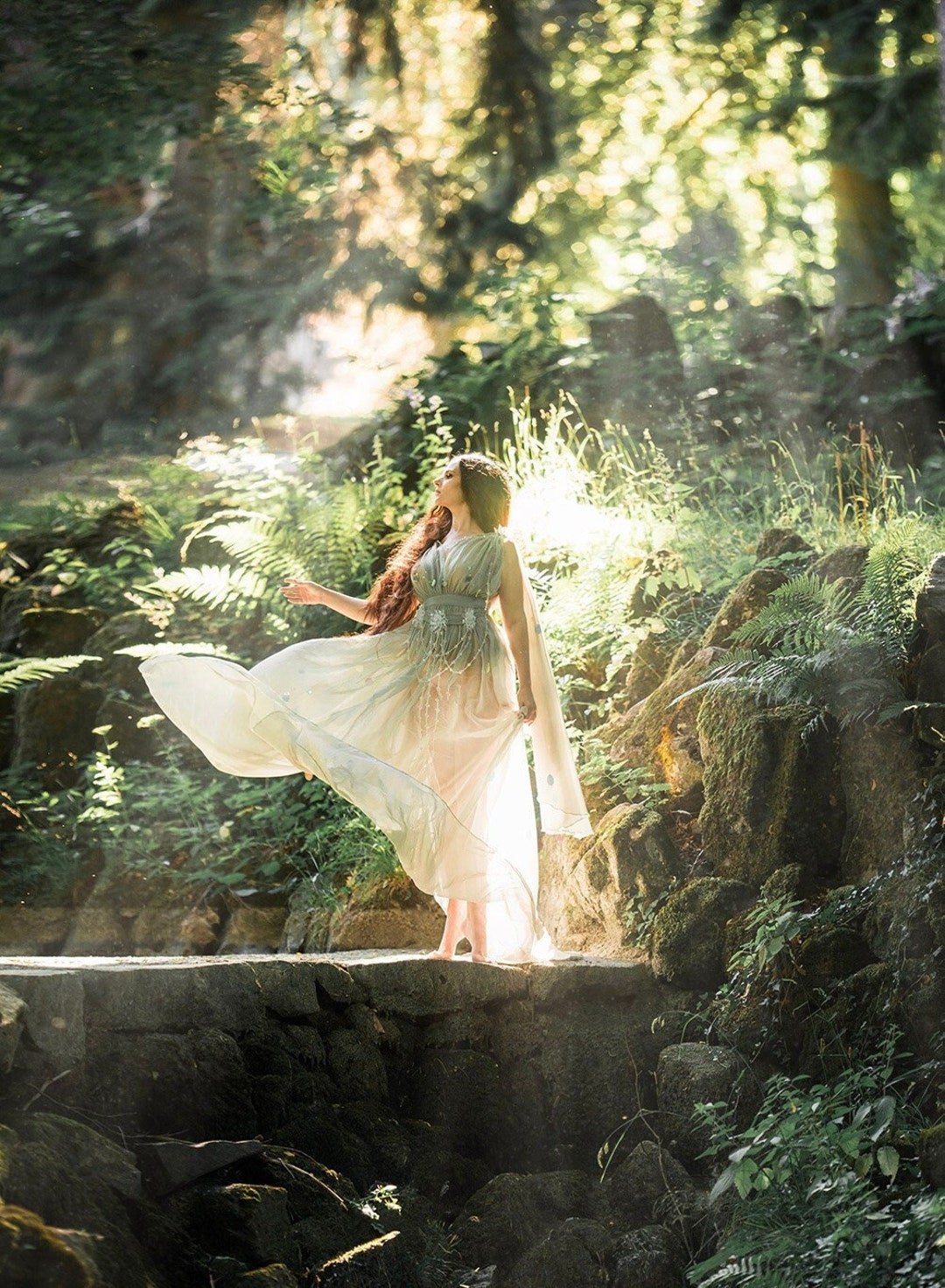 Undine Dress, Fantasy Wedding Dress, Greek Nymph Dress, Goddess Dress ...