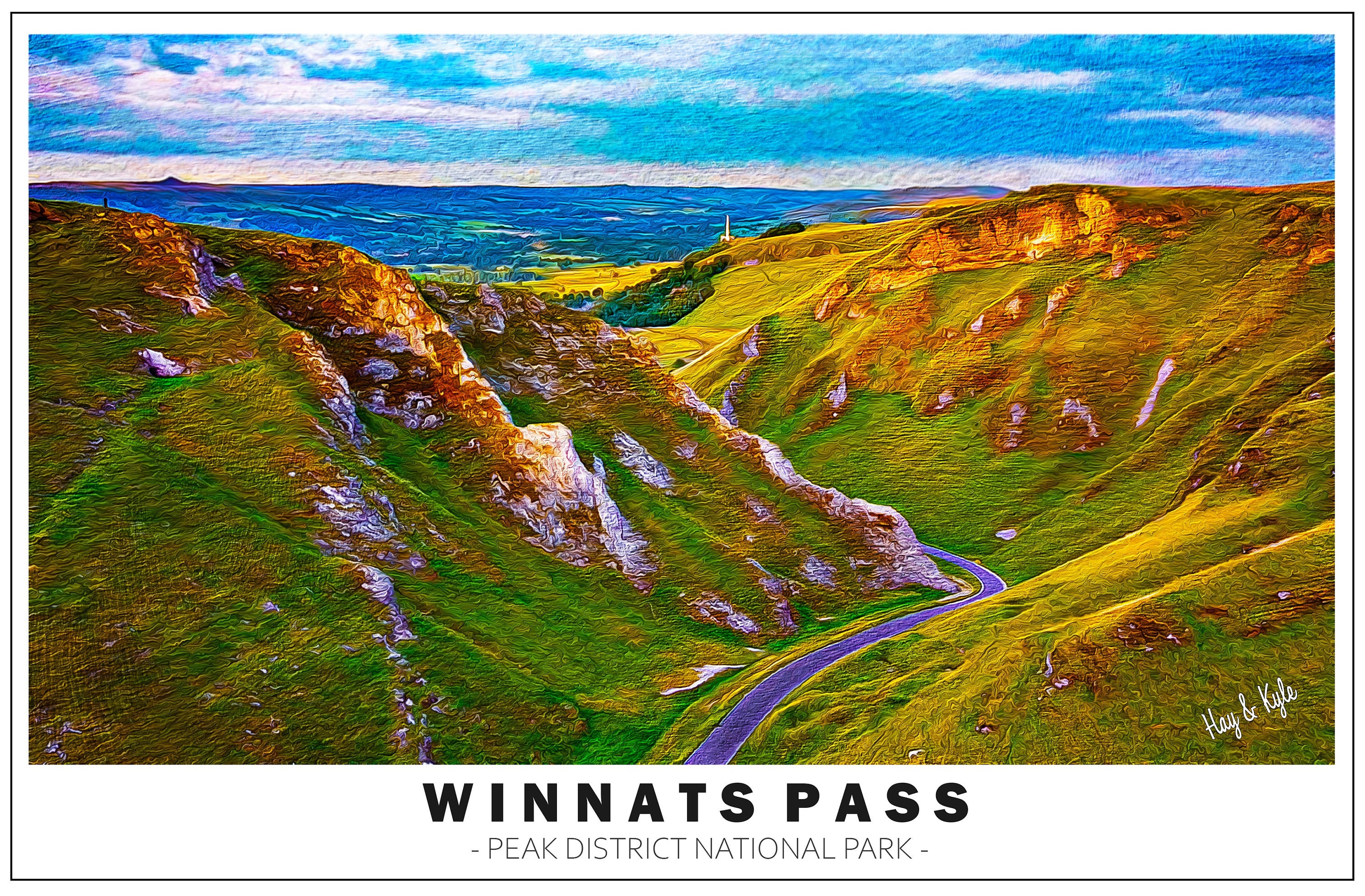WINNATS PASS PRINT A4 - Peak District National Park - Etsy UK