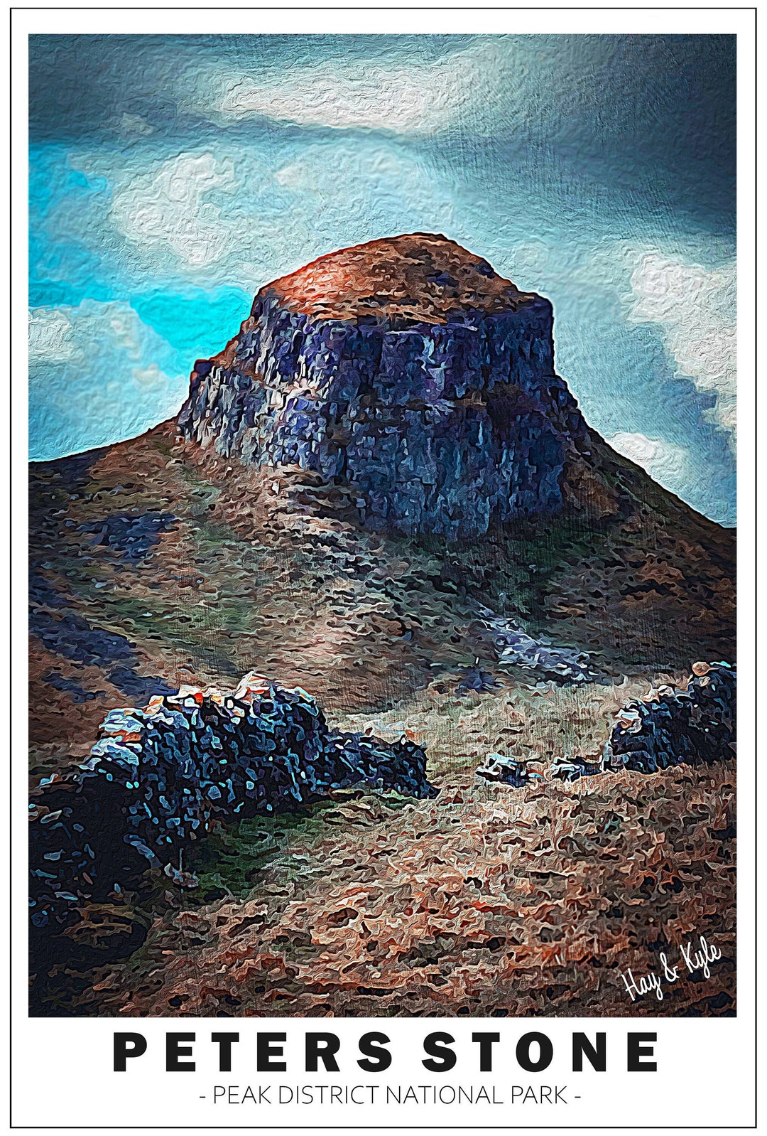 PETERS STONE PRINT A4 - Peak District National Park - Etsy