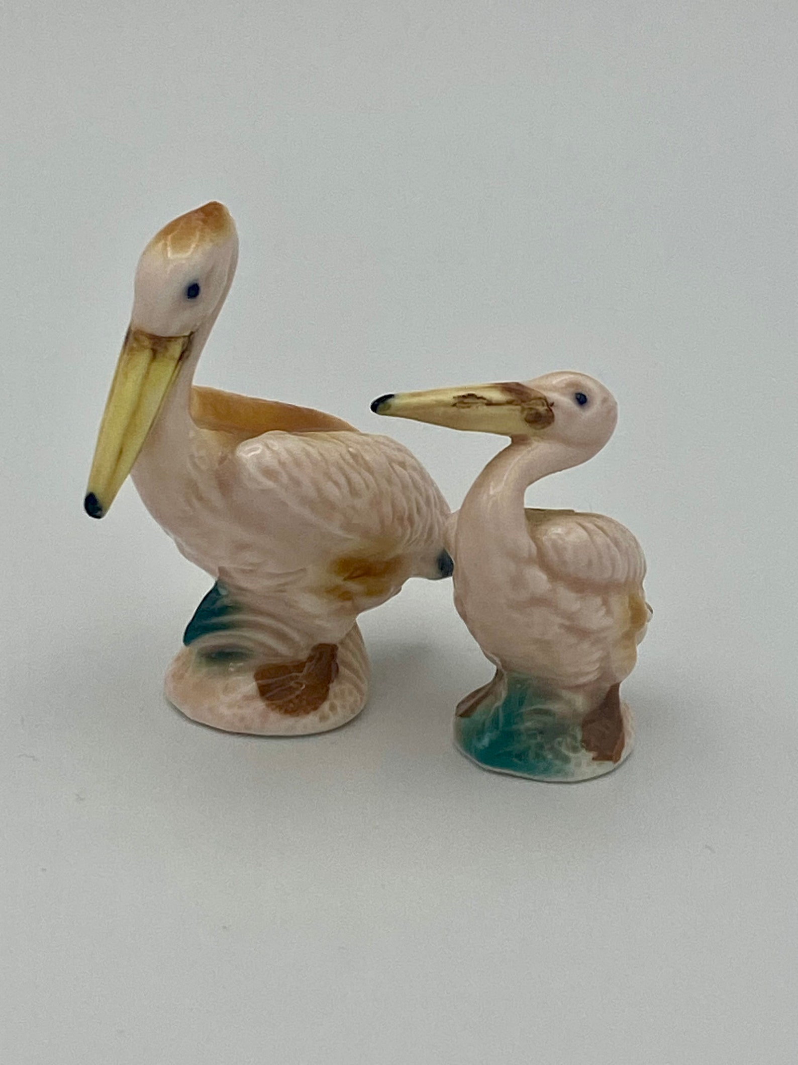 Vintage Miniature Pelican Bird Figures, Bone China Set of 2, Made in ...
