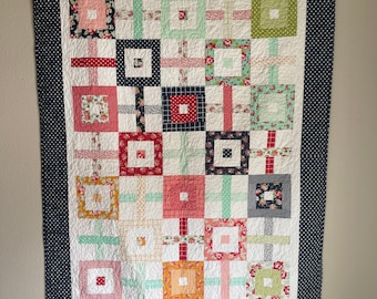 Gridlock Printed Quilt Pattern Modern Contemporary Beginner Quilt Home ...