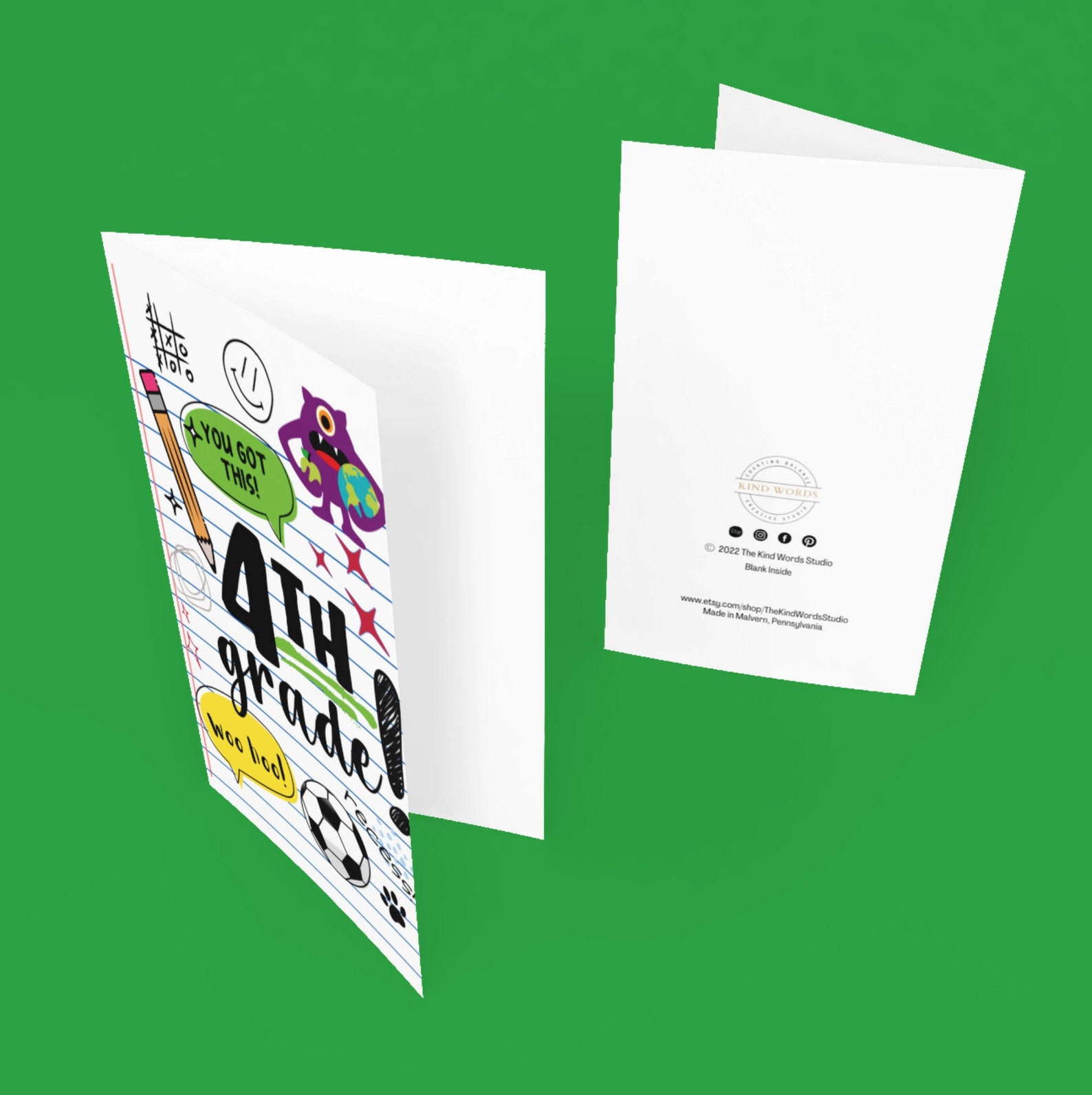 4th Grade Back-to-school Greeting Card | Celebrate the Start of the ...