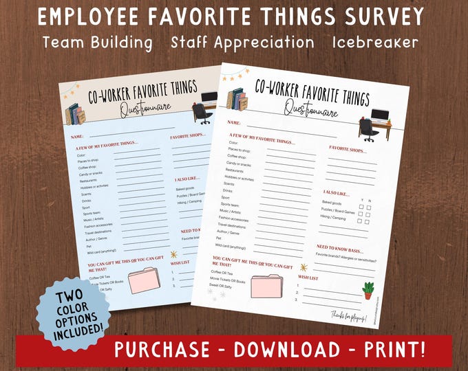 Employee Appreciation Survey Questionnaire Employee Evaluation Surveys ...