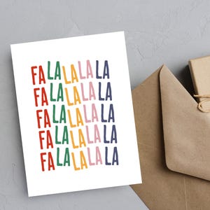 Fa La La Christmas Card Gift for Friend, Co-worker, or Boss for Secret ...