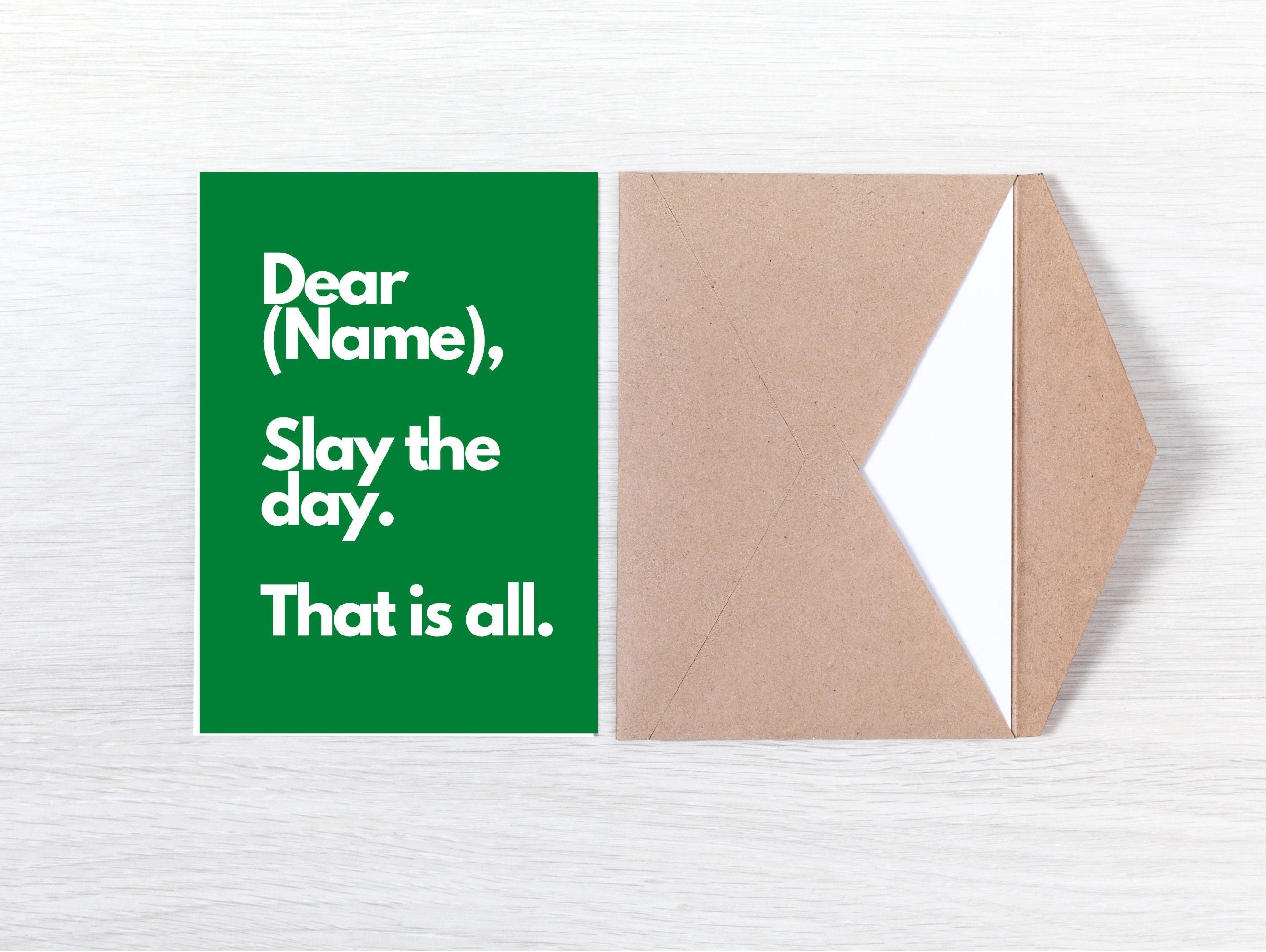 Slay the Day Personalized Notecard Card for Student - Etsy