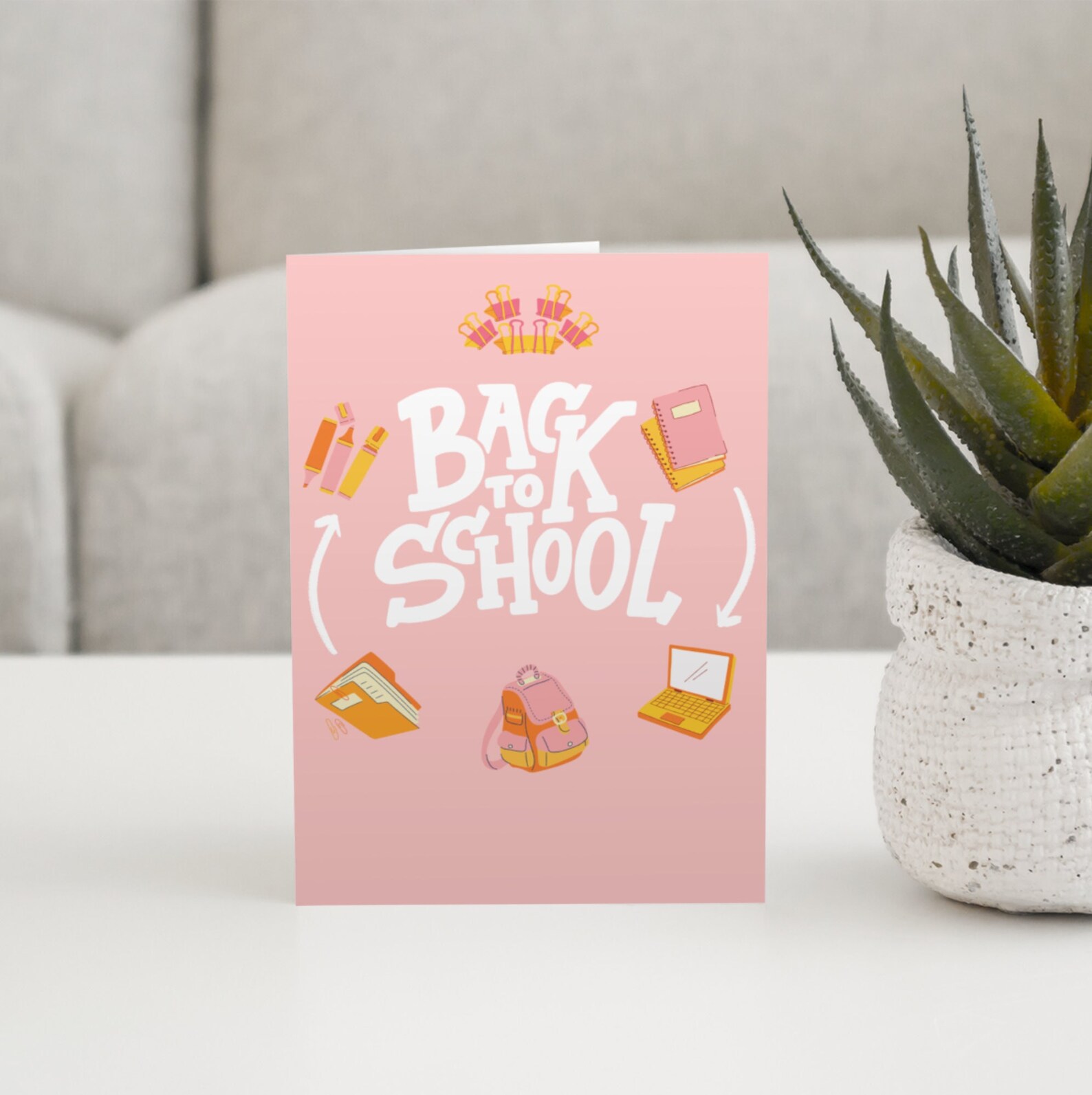 Back-to-school Greeting Card Card for Kids First Day of School Teacher ...