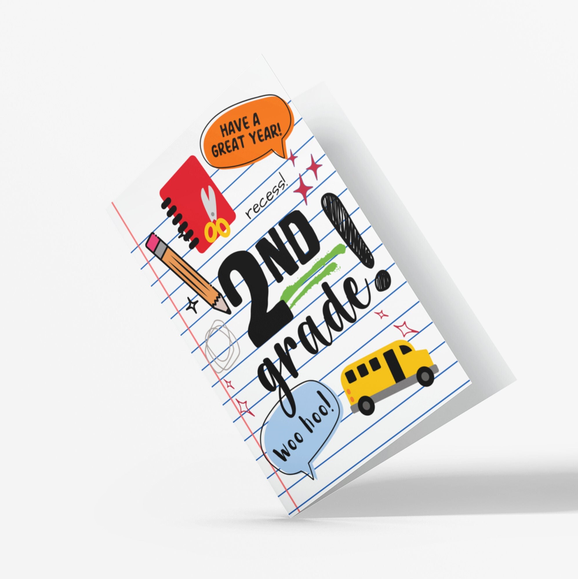2nd Grade Back-to-school Greeting Card | Celebrate the Start of the ...
