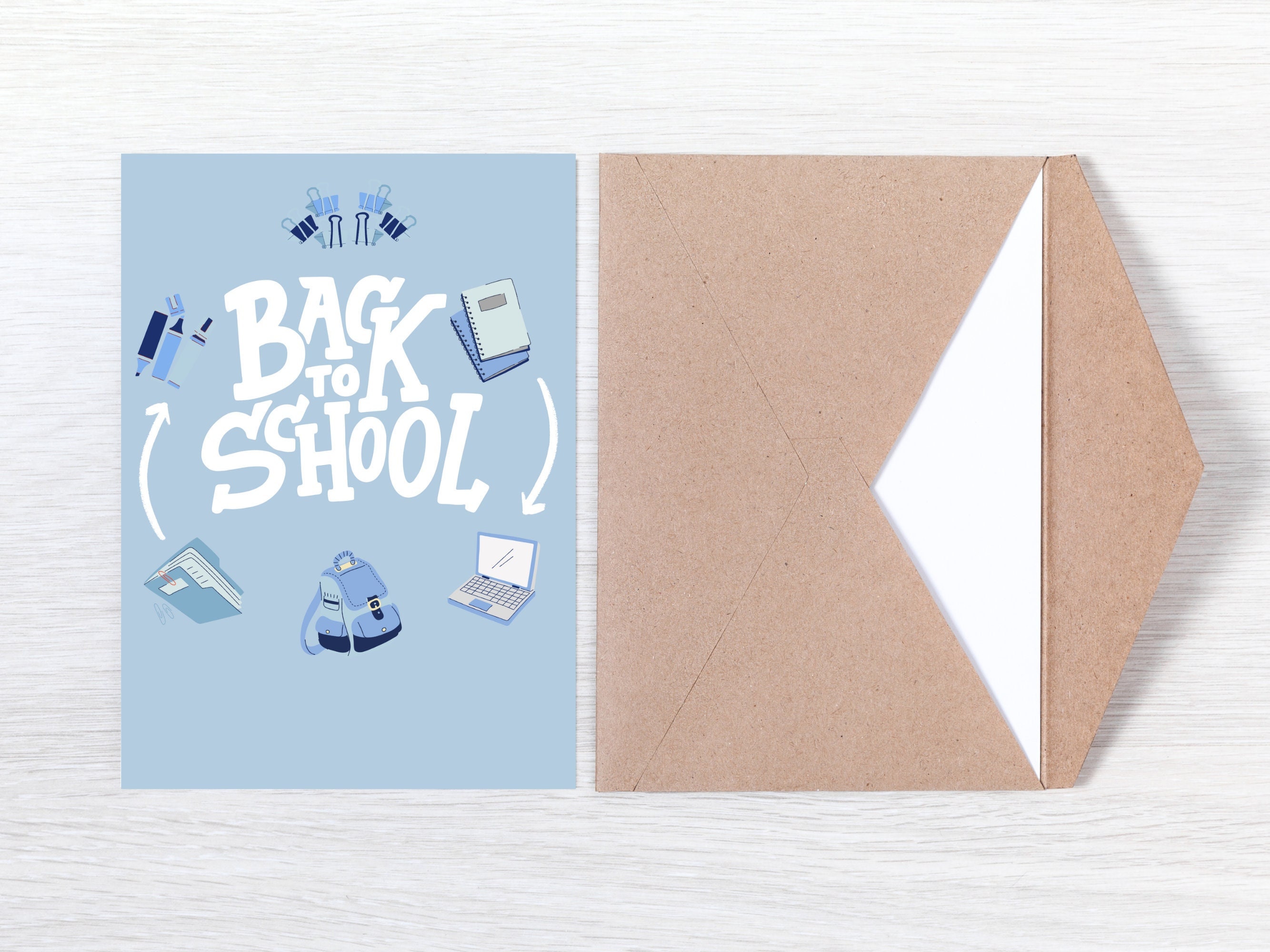Back-to-school Greeting Card Card for Kids First Day of School Teacher ...