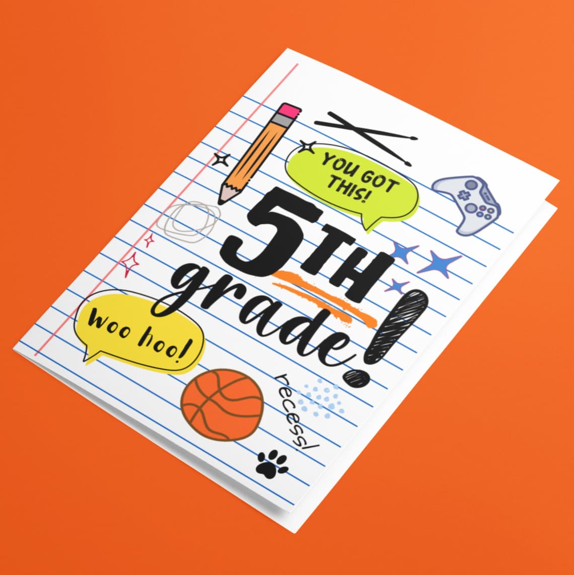 5th Grade Back-to-school Greeting Card Celebrate the Start - Etsy