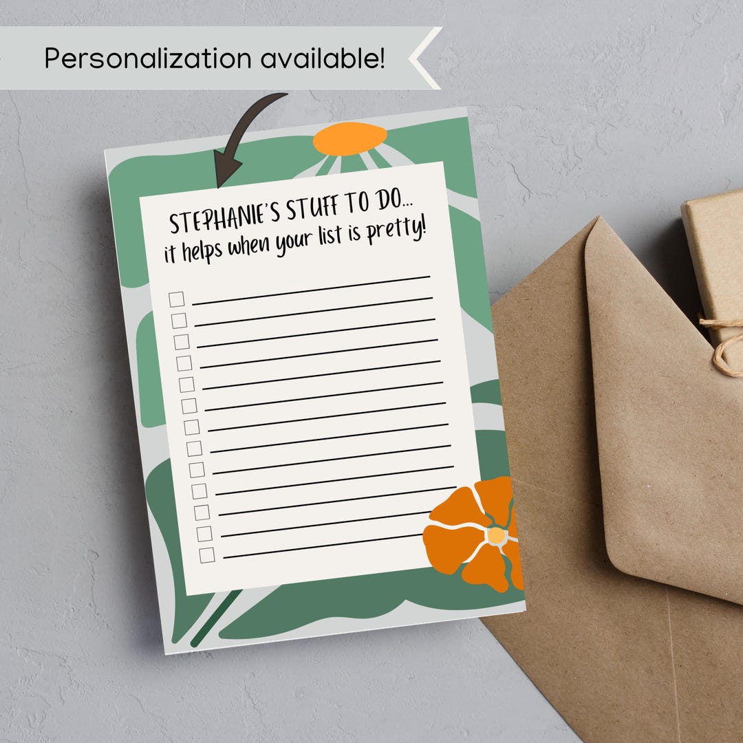 Pretty To-do List Greeting Card for Daily Productivity and Errands to ...