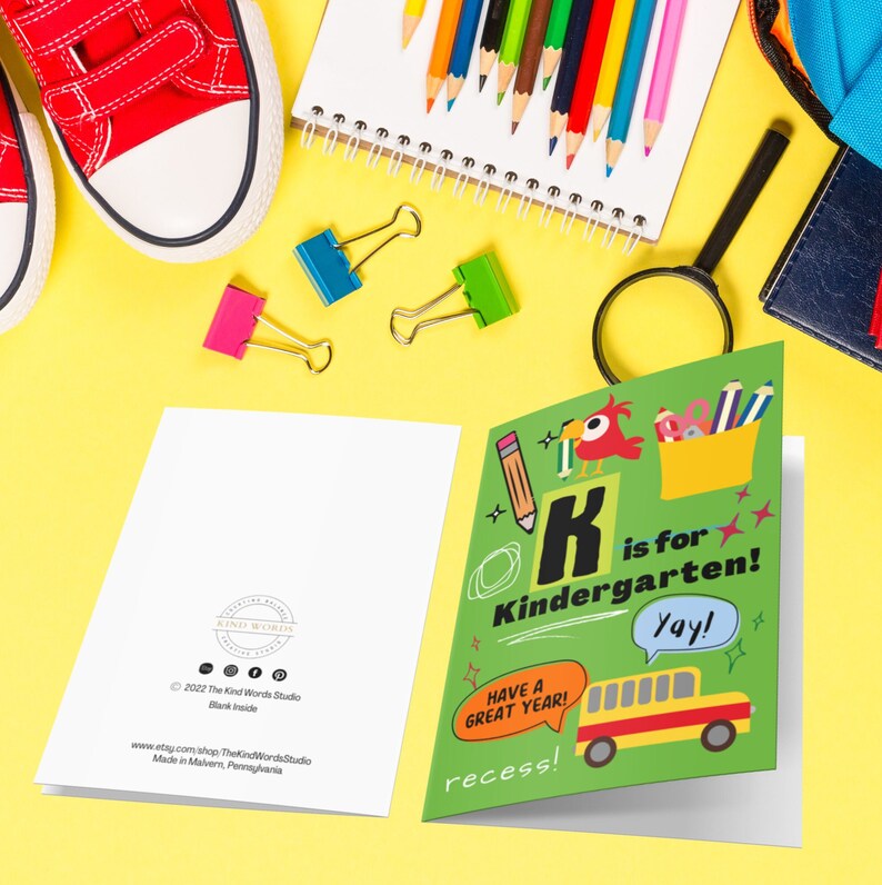 Kindergarten Back-to-school Greeting Card | Celebrate the School Year ...