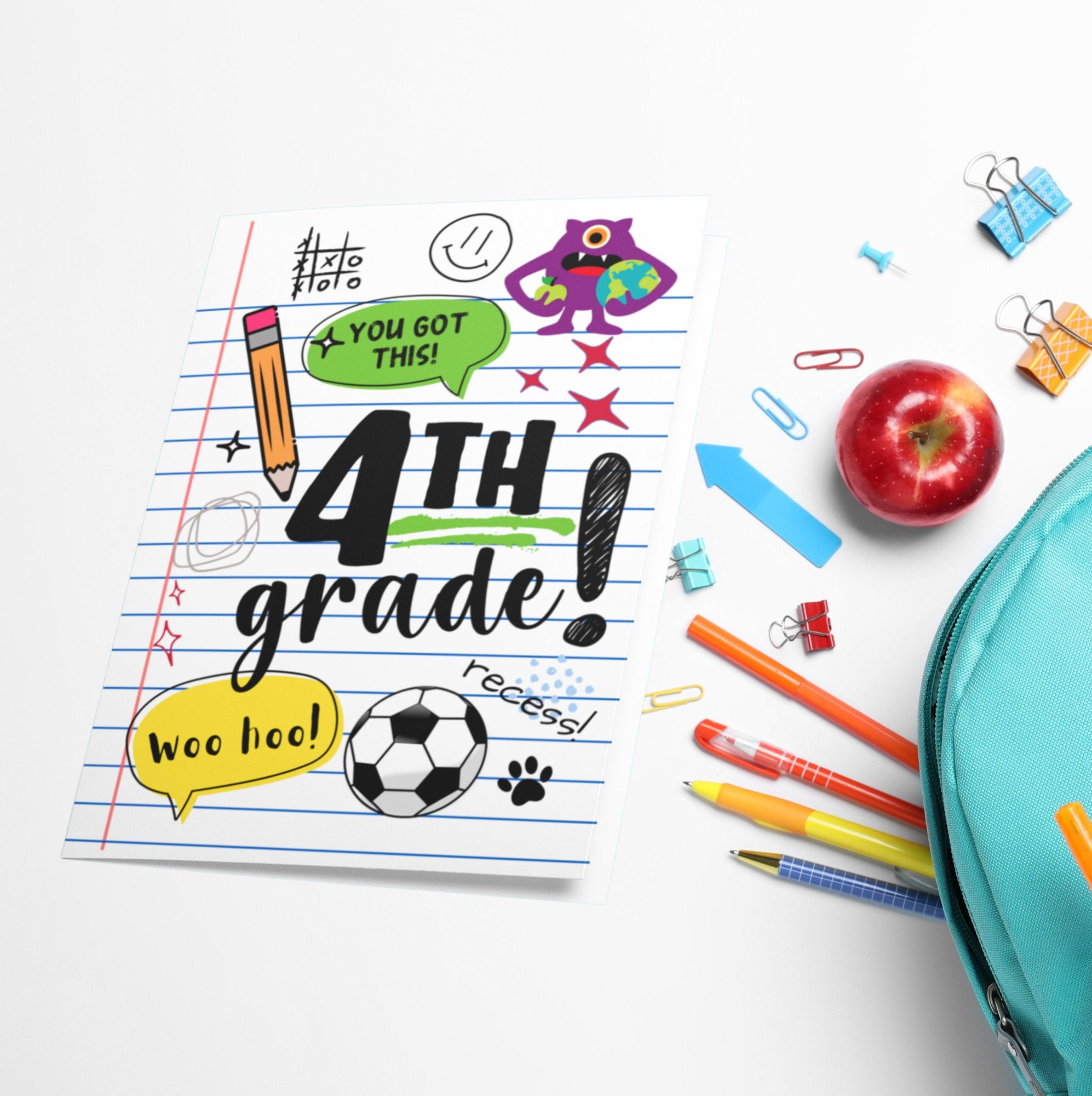 4th Grade Back-to-school Greeting Card | Celebrate the Start of the ...
