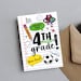 4th Grade Back-to-school Greeting Card: Celebrate First Day - Etsy