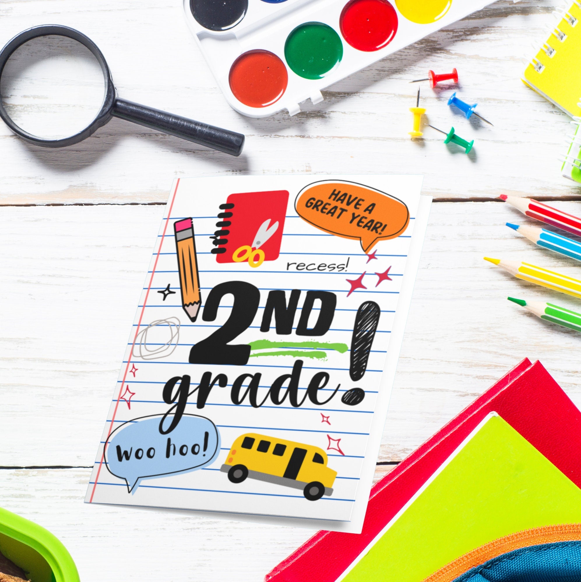 2nd Grade Back-to-school Greeting Card | Celebrate the Start of the ...
