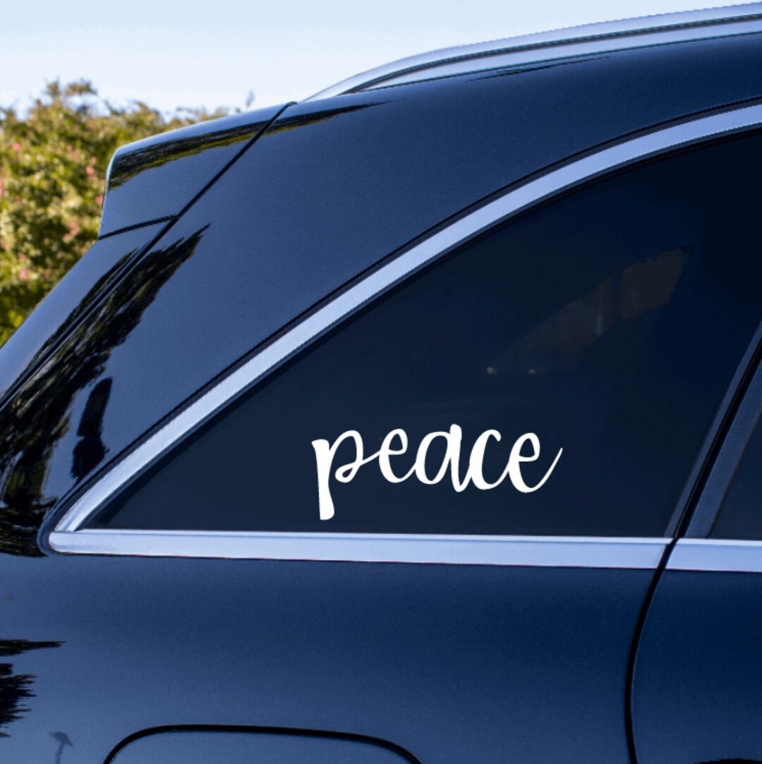Peace | Peace Cursive | Car Decal | Vinyl Decal | Window Decal ...