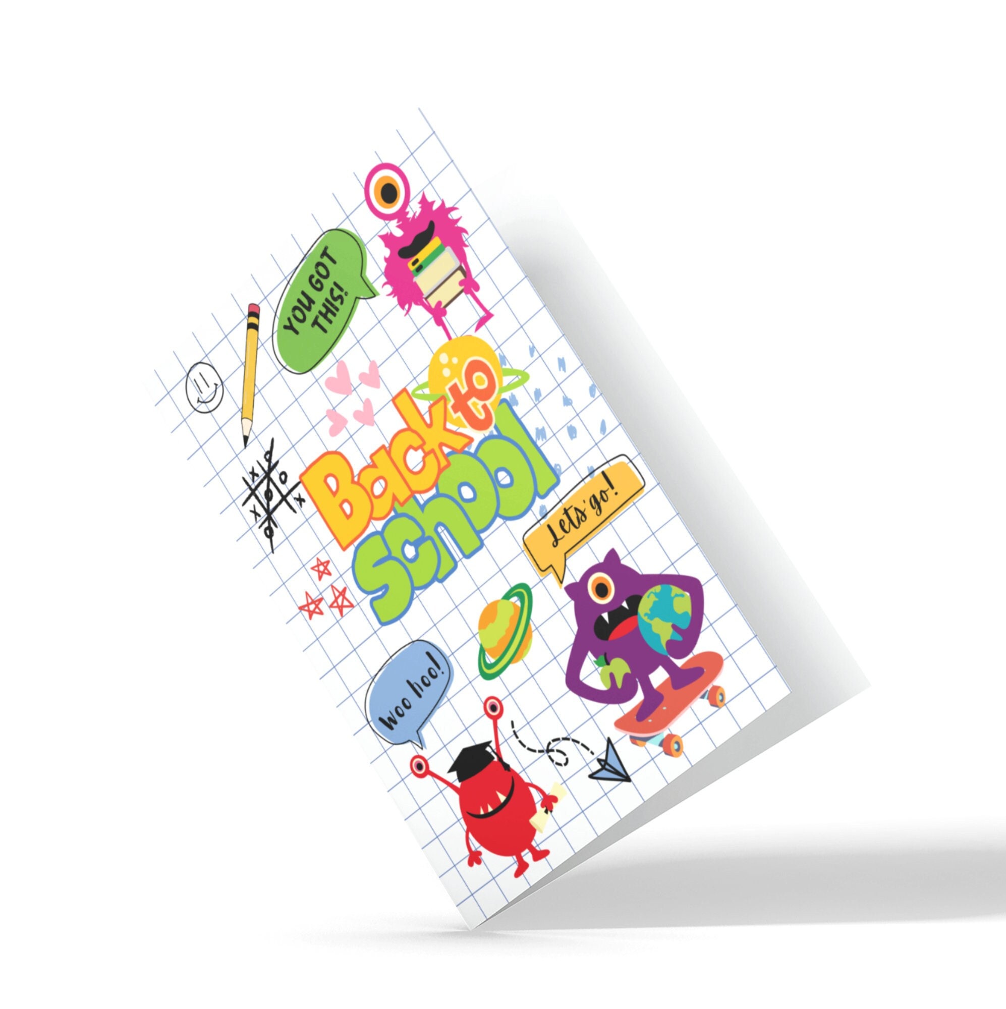 Little Monsters Back to School Card for Kids | First Day of School ...