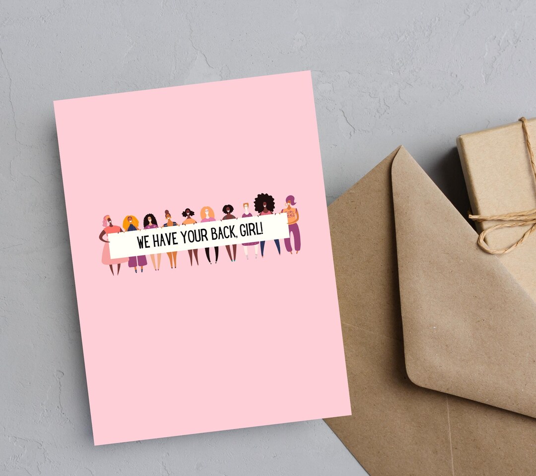 Encouragement Card for Women Empowerment Friendship, Feminist Support ...