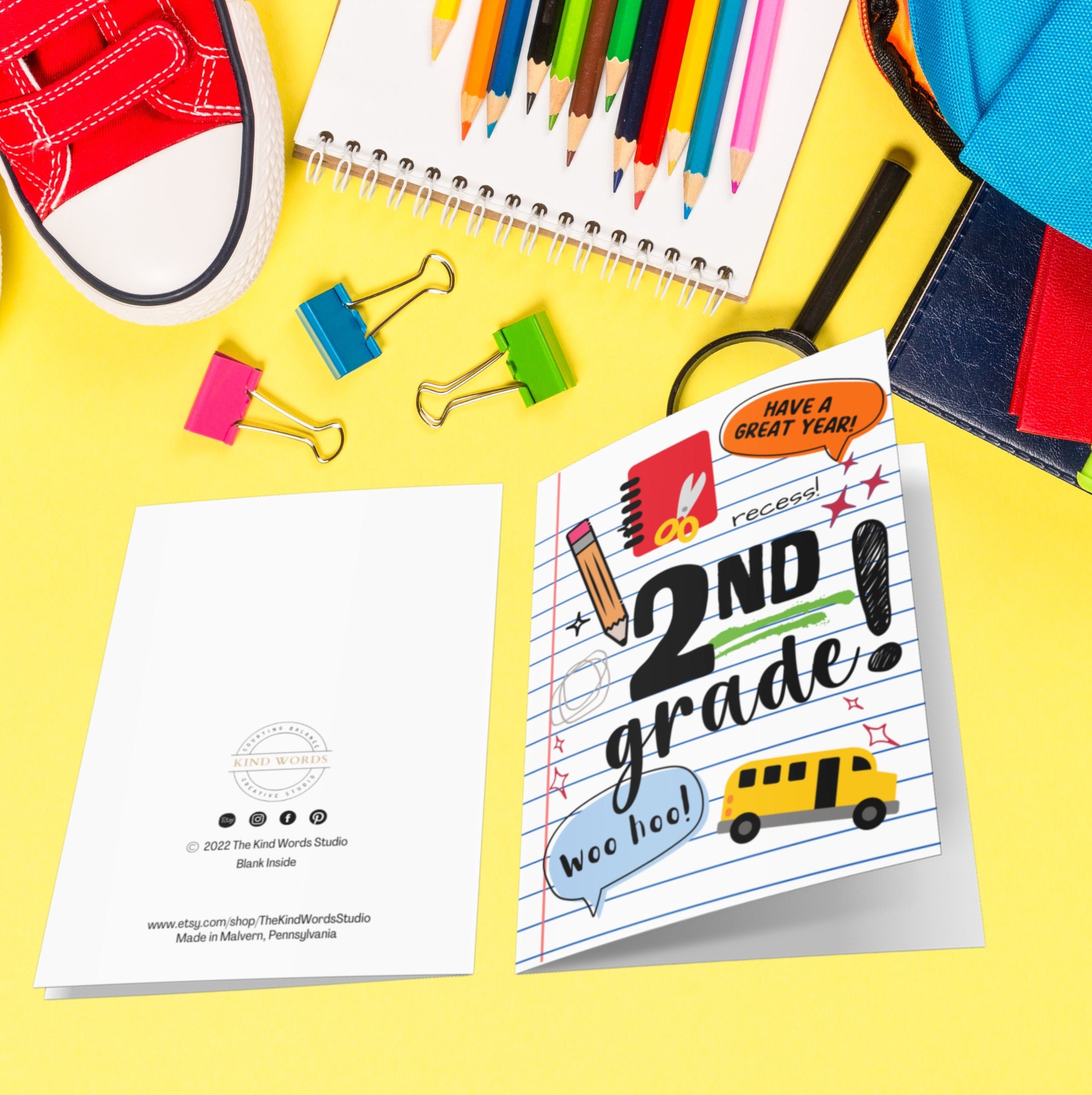 2nd Grade Back-to-school Greeting Card | Celebrate the Start of the ...