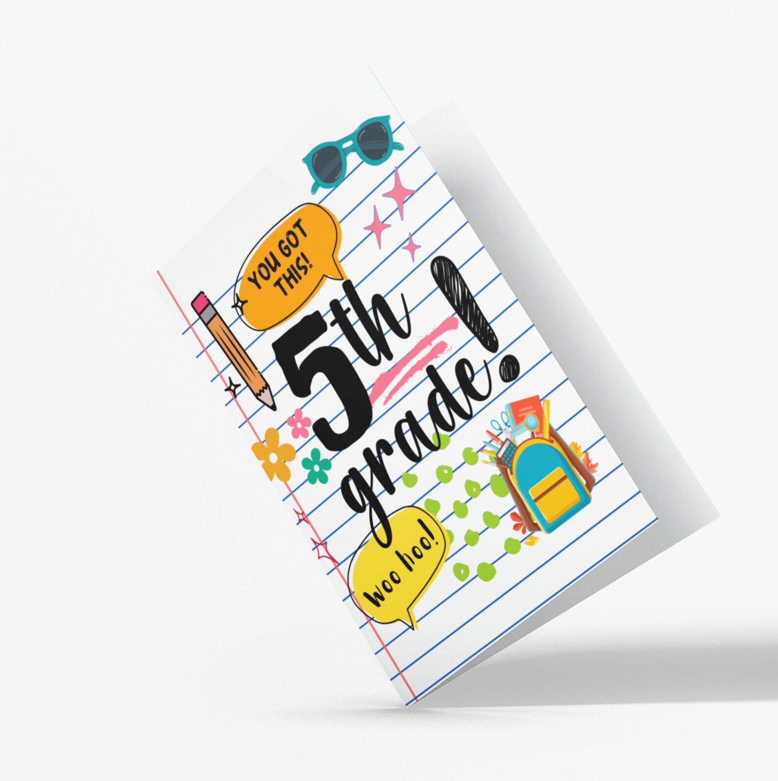 5th Grade Back-to-school Greeting Card: Encouragement Card (5x7 A7) - Etsy