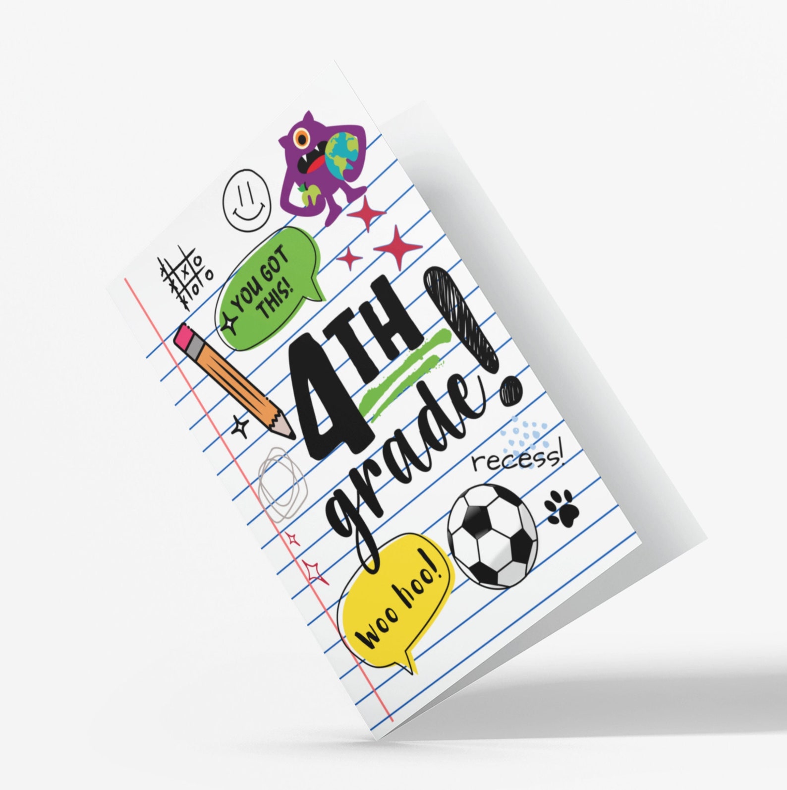 4th Grade Back-to-school Greeting Card | Celebrate the Start of the ...