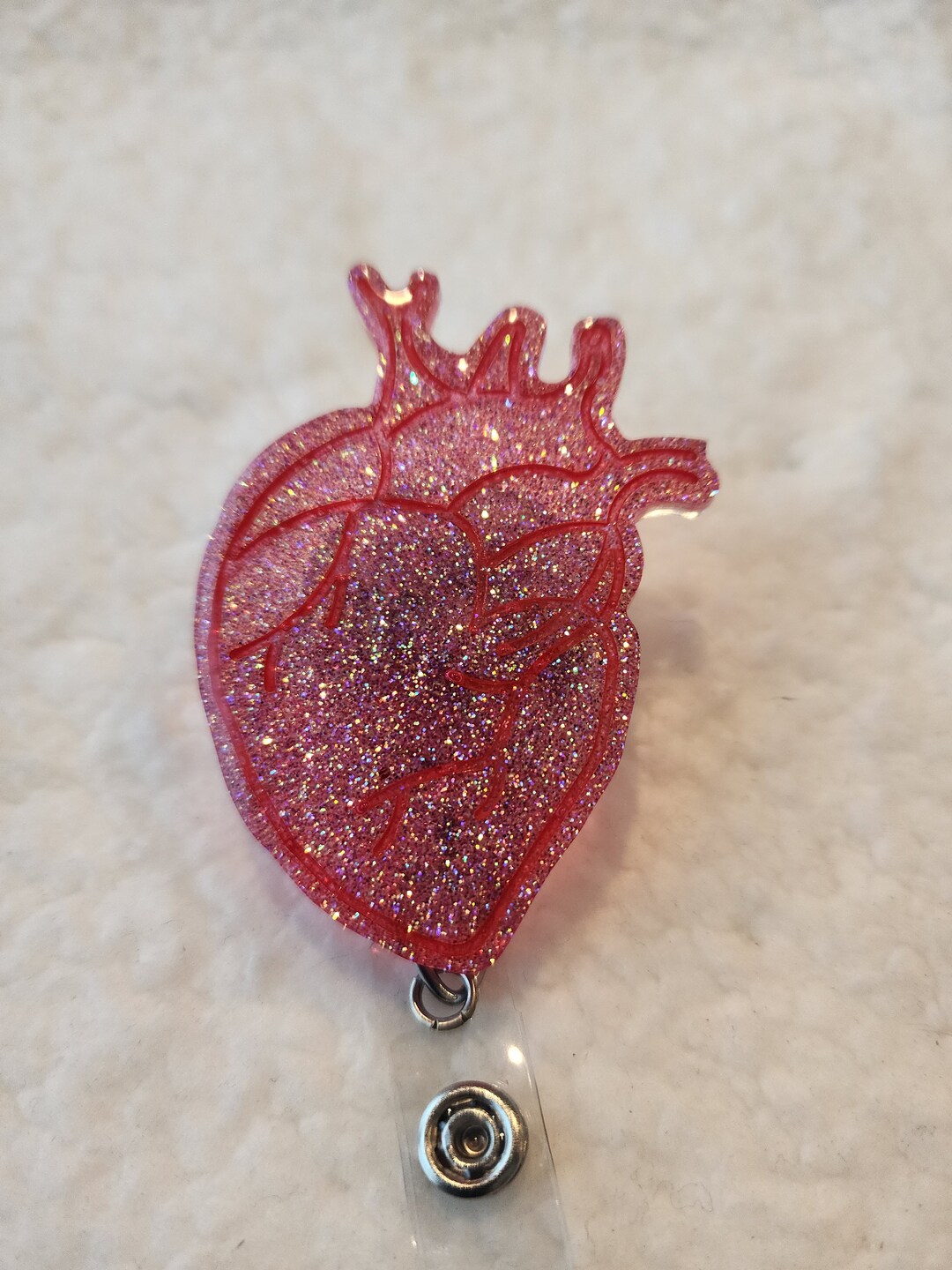 Anatomical Heart Badge-medical Badge Reel-student Nurse Badge-rn Badge ...