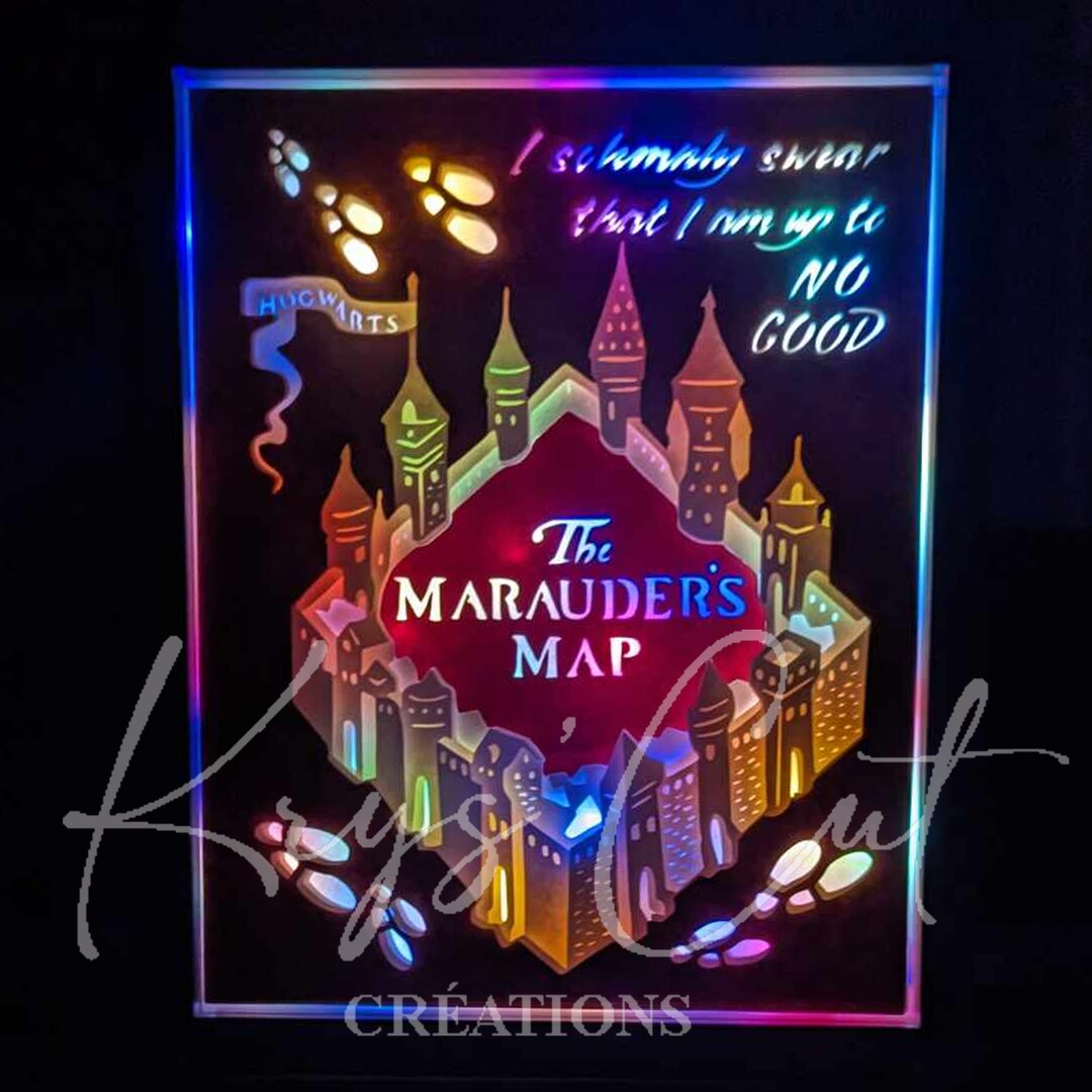 Light Box Harry Potter Marauder's Map - Etsy