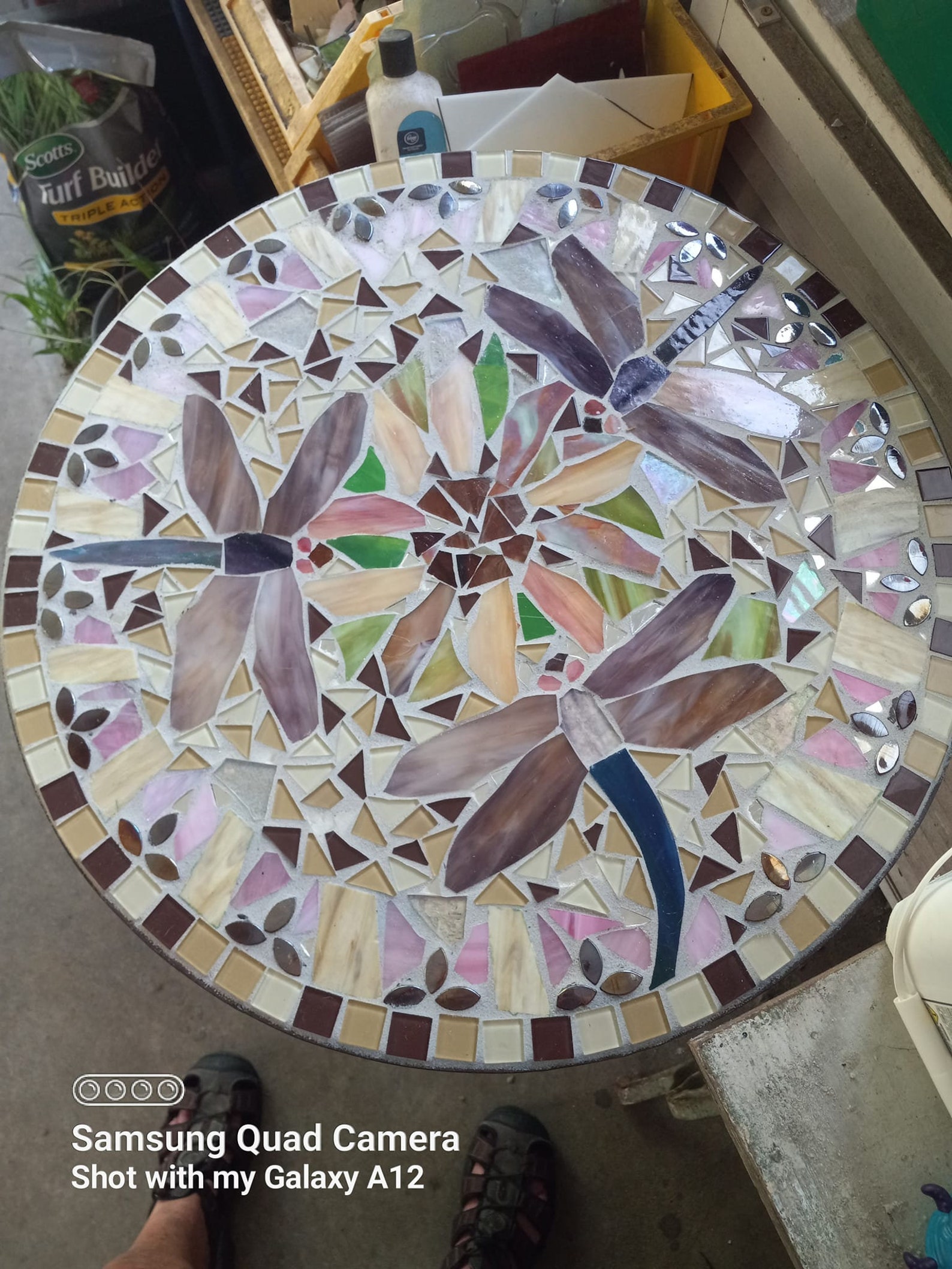Stainglass Dragonfly Theme Patio Table - Etsy