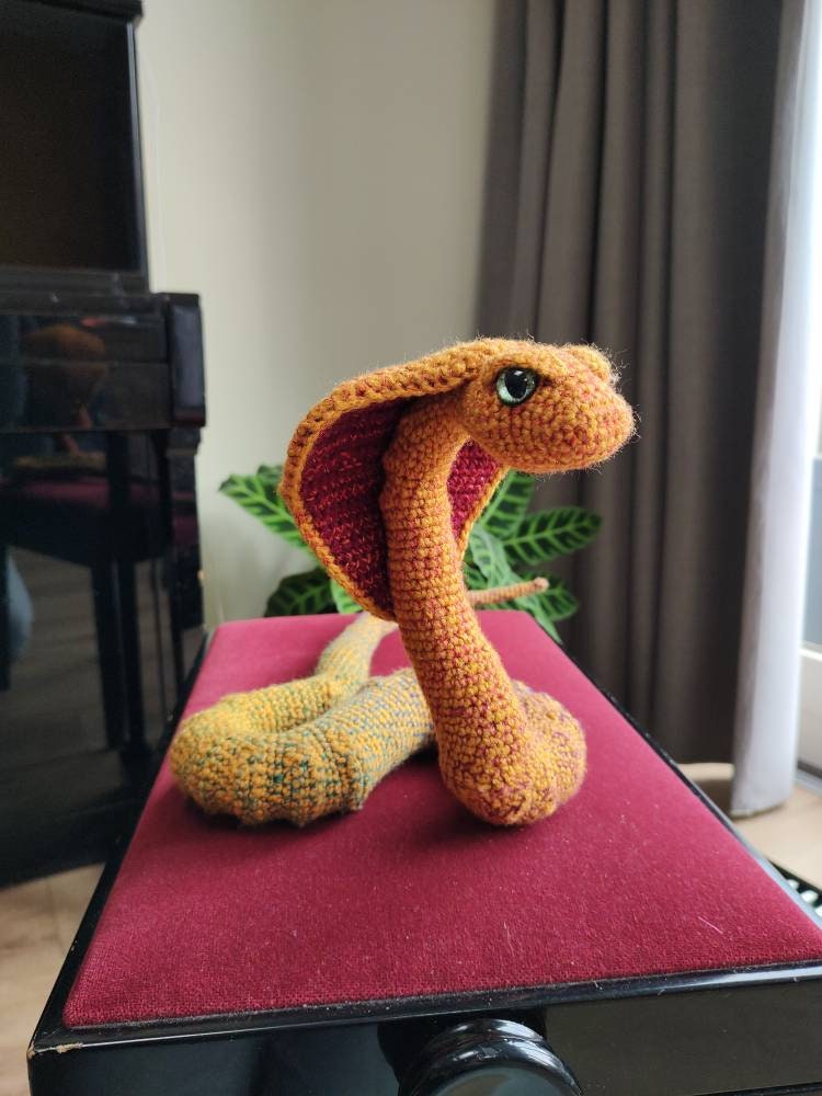 Hooded Boop Snoot Snake Crochet Gehaakte Cobra - Etsy