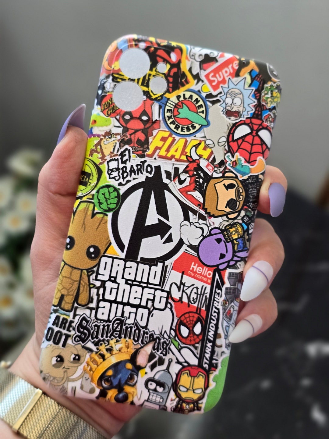 Cute Animated Cartoons Phone Case Tom Phone Case Bob Case iPhone 7 8 X ...