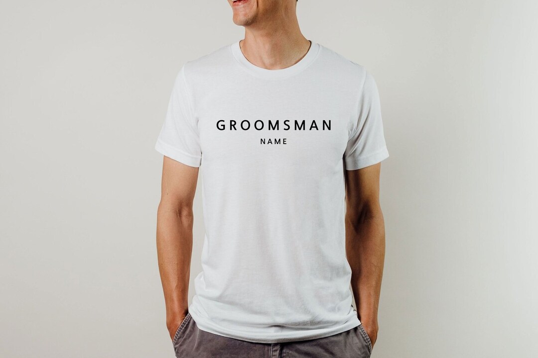 Personalized Groomsman Shirt, Wedding T-shirt, Groomsmen Tee, Custom ...