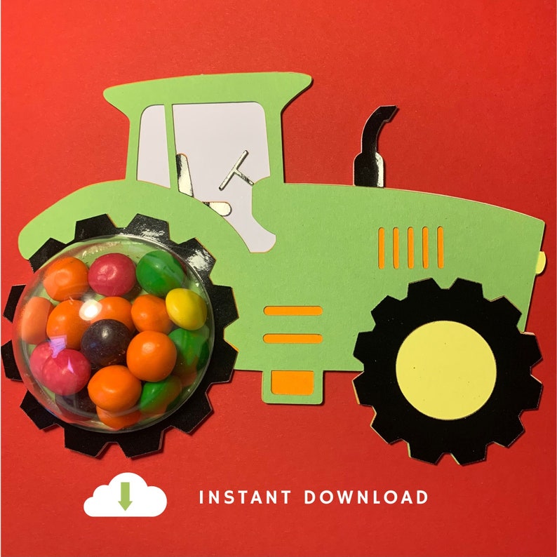 Tractor Candy Holder SVG Cut Files, Candy Ornament, Tractor, Frog SVG ...
