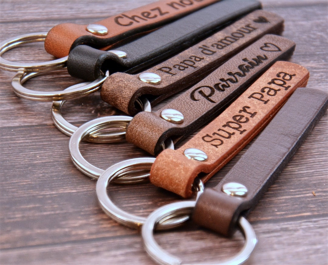 100% Unique Leather Personalized Keychain Offer a Handmade - Etsy
