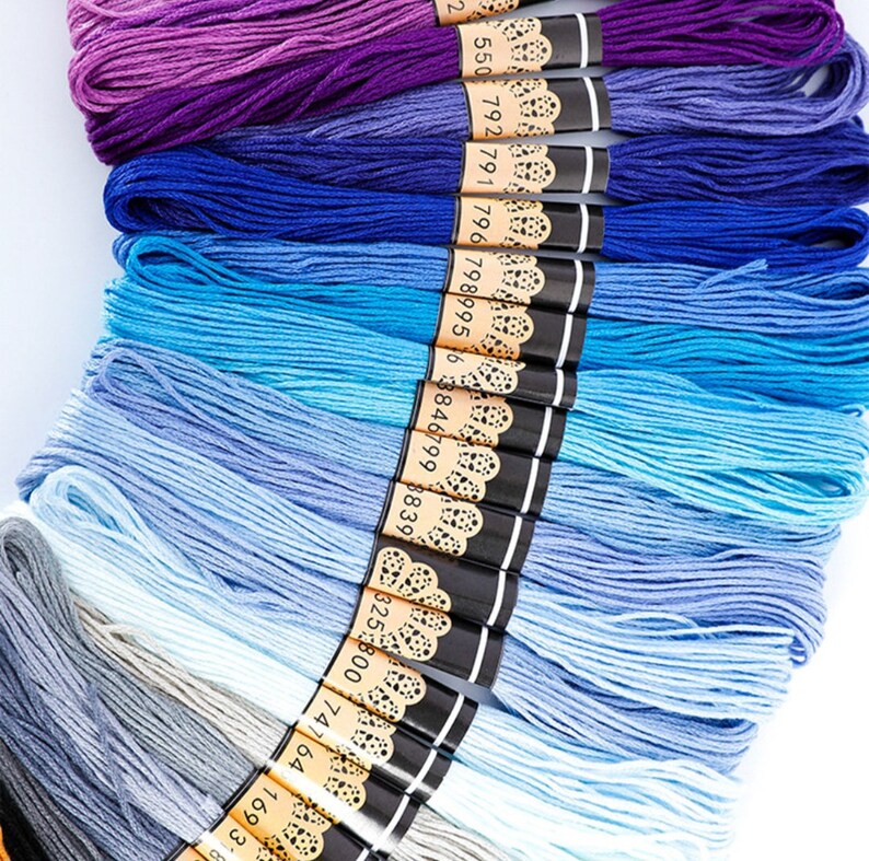Assorted Colour Embroidery Thread Floss | 50, 100, 150 Various Rainbow ...