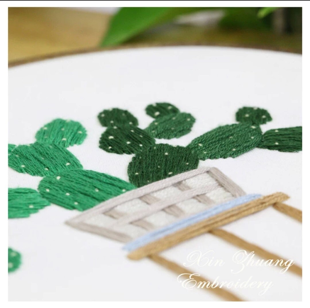 Plants Embroidery Kit for Beginner | Modern Embroidery Kit for Gift ...