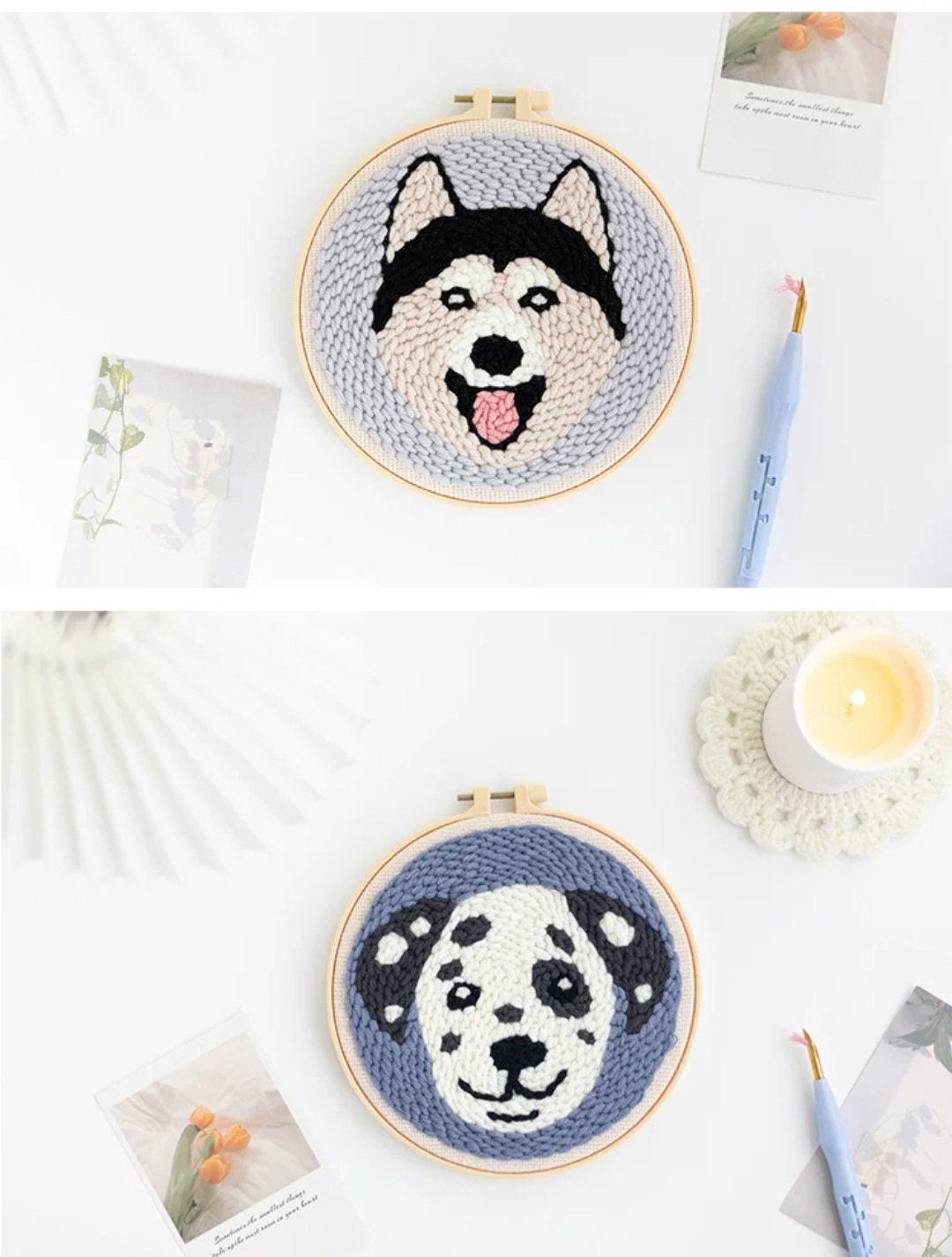 Punch Needle Kit for Beginner Modern Dog Punch Needle Kit With ...