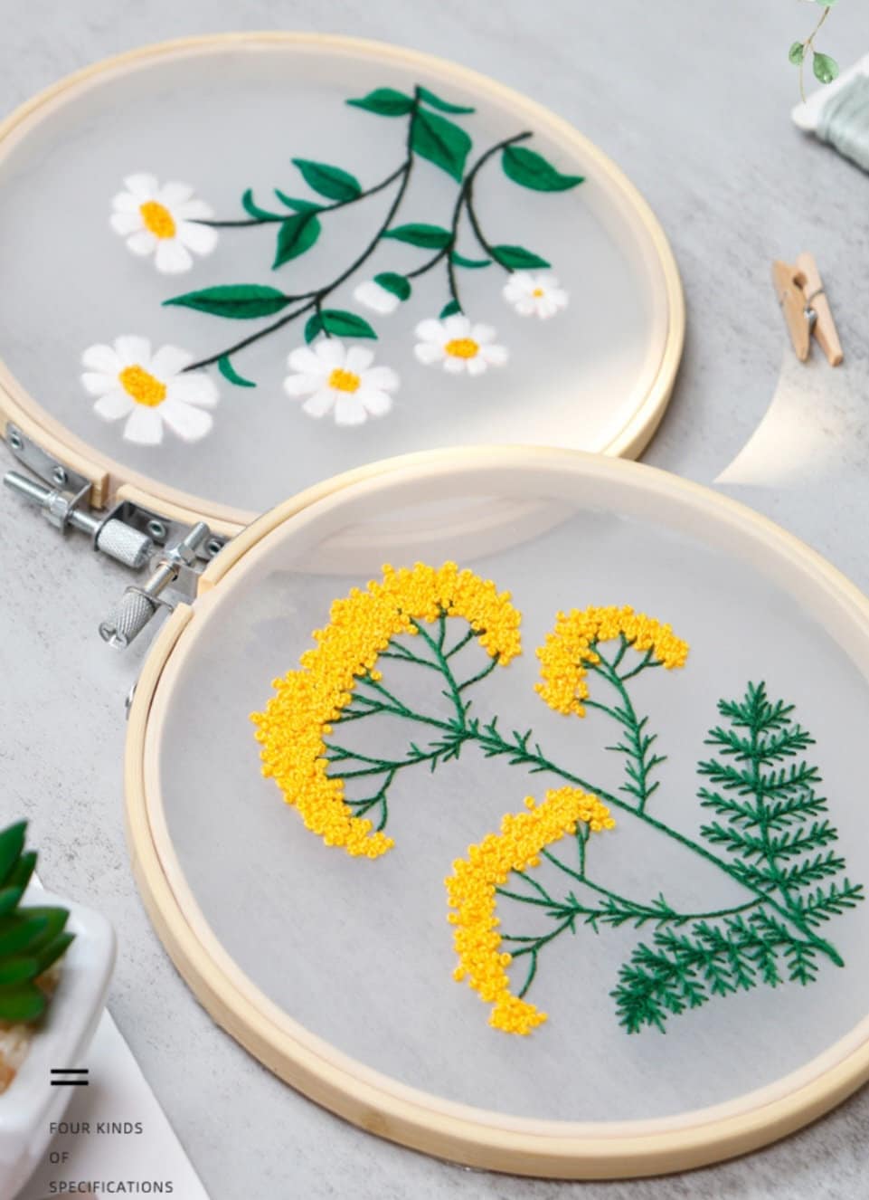 Transparent Embroidery Kit for Beginner Modern Embroidery Kit for Gift ...