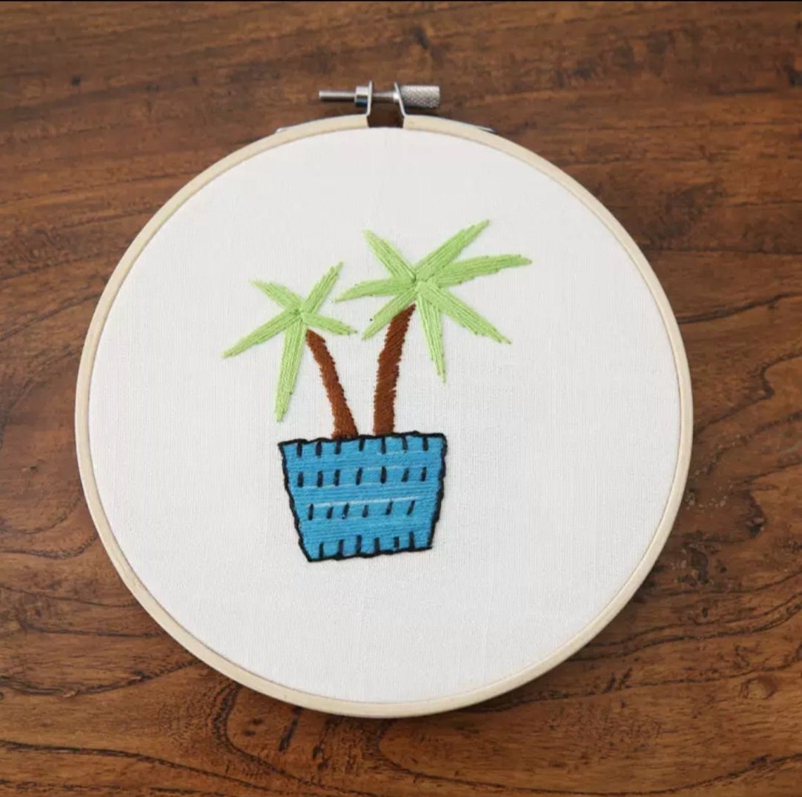 Plants Embroidery Kit for Beginner Modern Embroidery Kit for Gift Hand ...