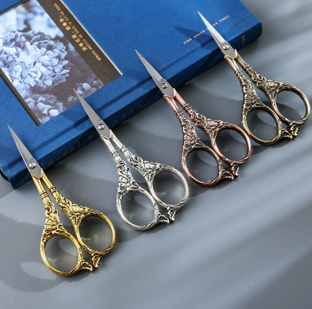Floral Embroidery Thread Scissors for Crafting Vintage - Etsy