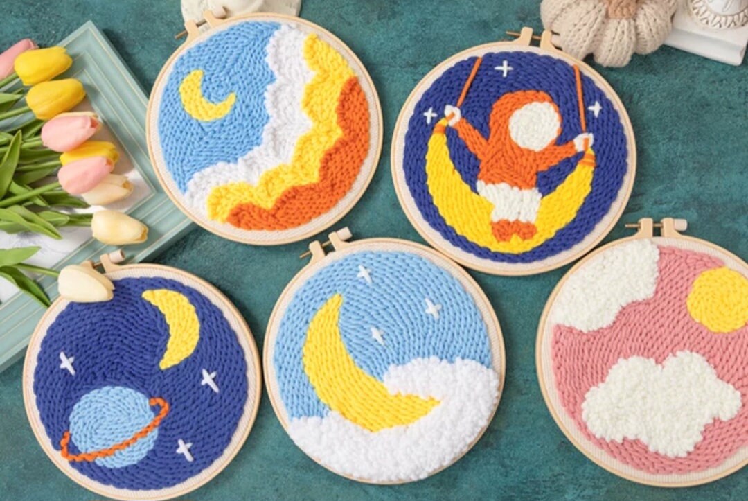 Punch Needle Kit for Beginner Modern Landscape Punch Needle Kit With ...