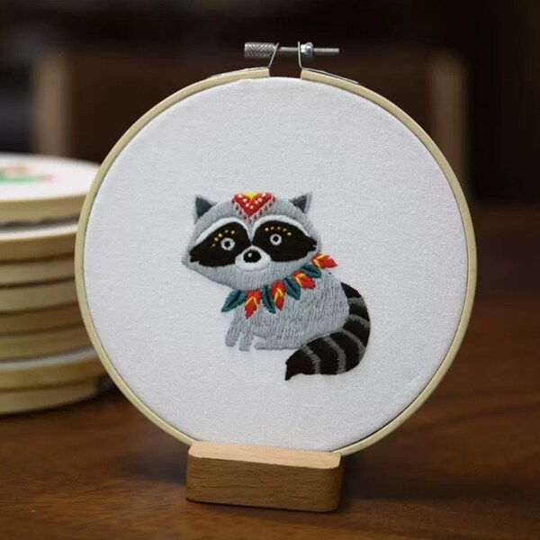 Raccoon Embroidery - Etsy