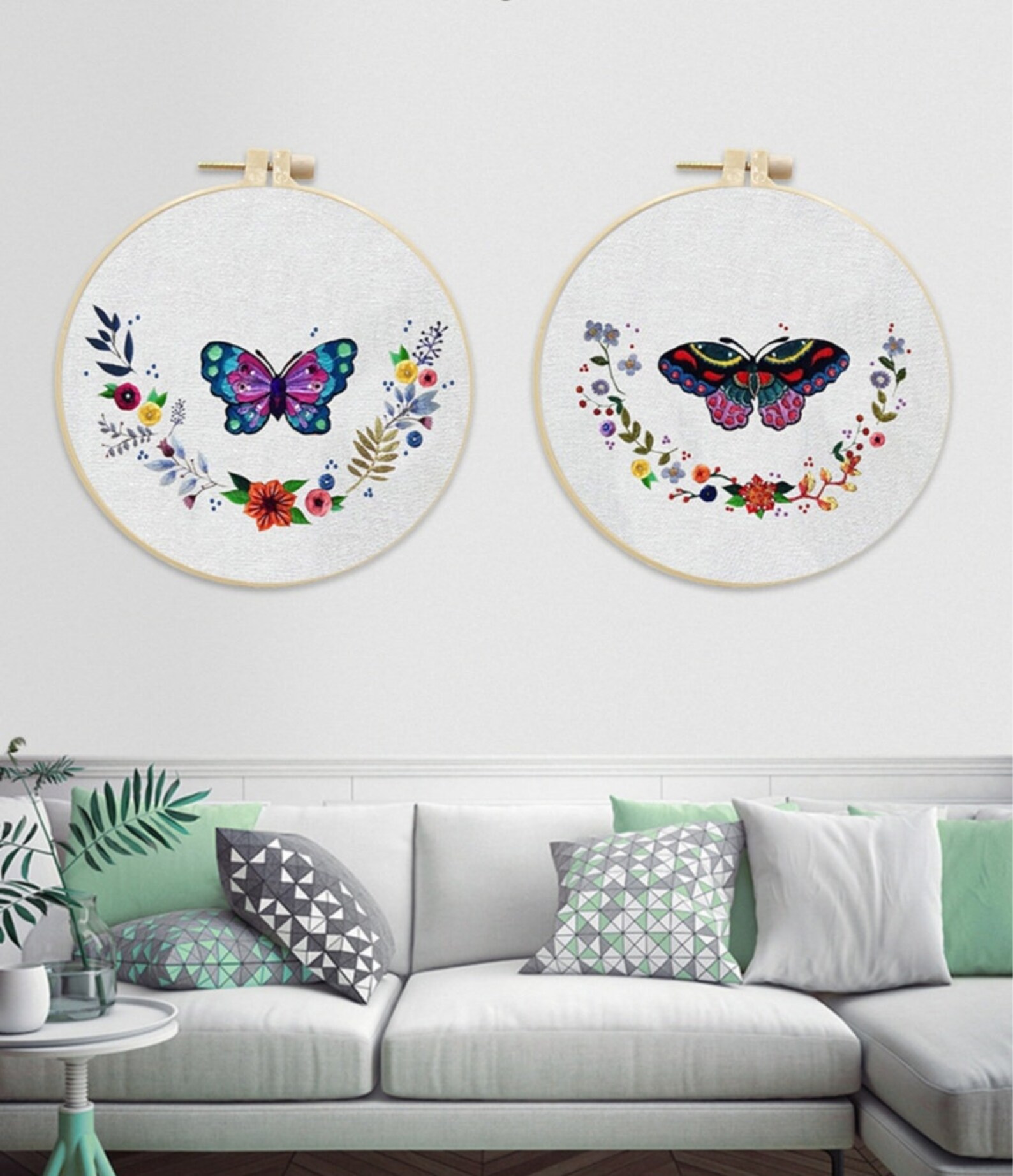 Butterfly Embroidery Kit for Beginner | Modern Embroidery Kit for Gift ...