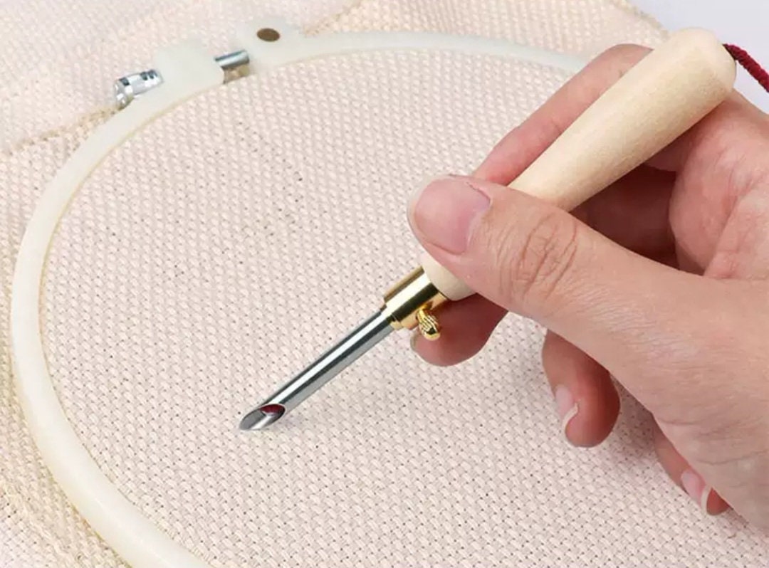 Adjustable Wooden Punch Needle Tool for Embroidery Craft | Embroidery ...
