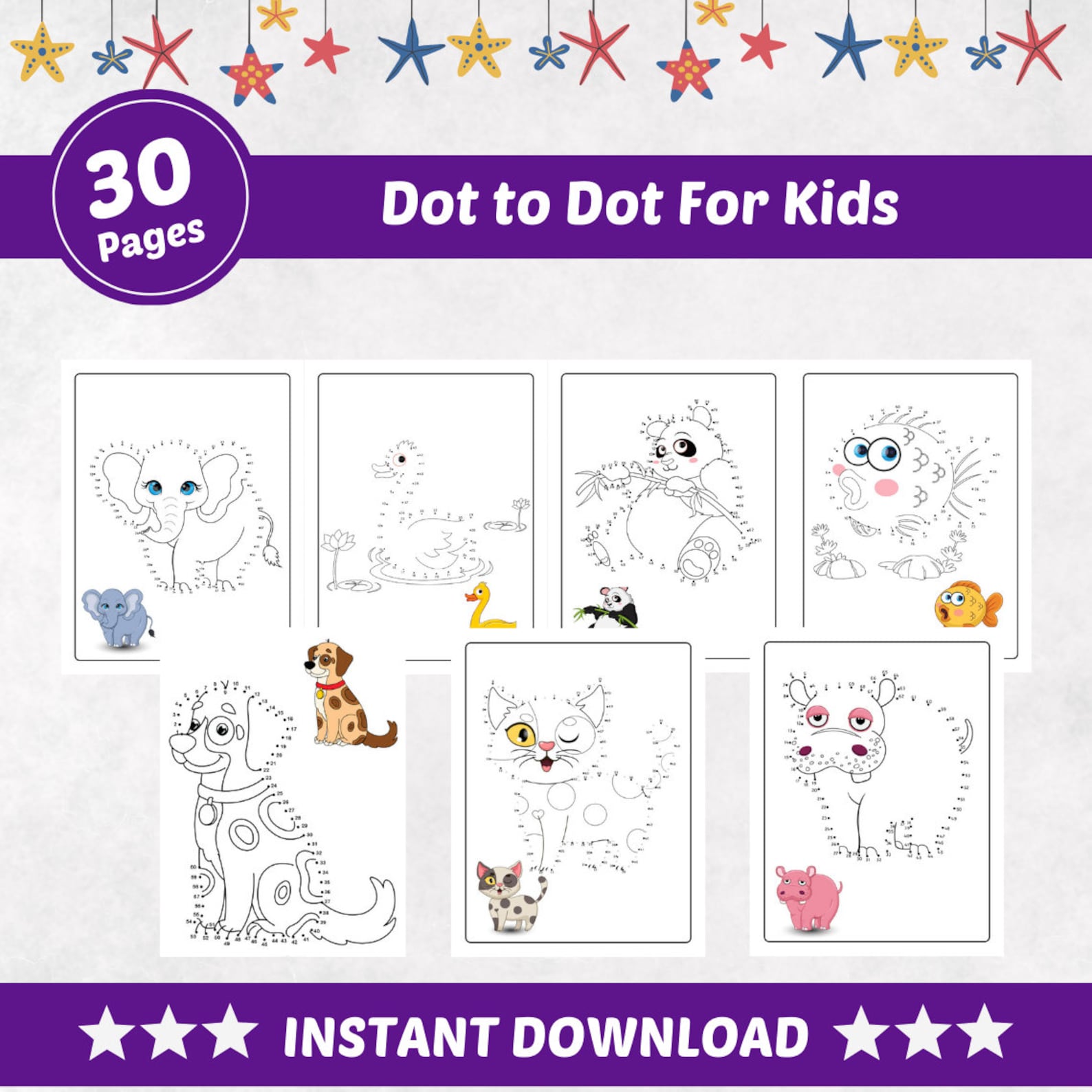 Dot to Dot for Kids | Dot to Dot Printable Pages | Kid's Dot to Dot ...