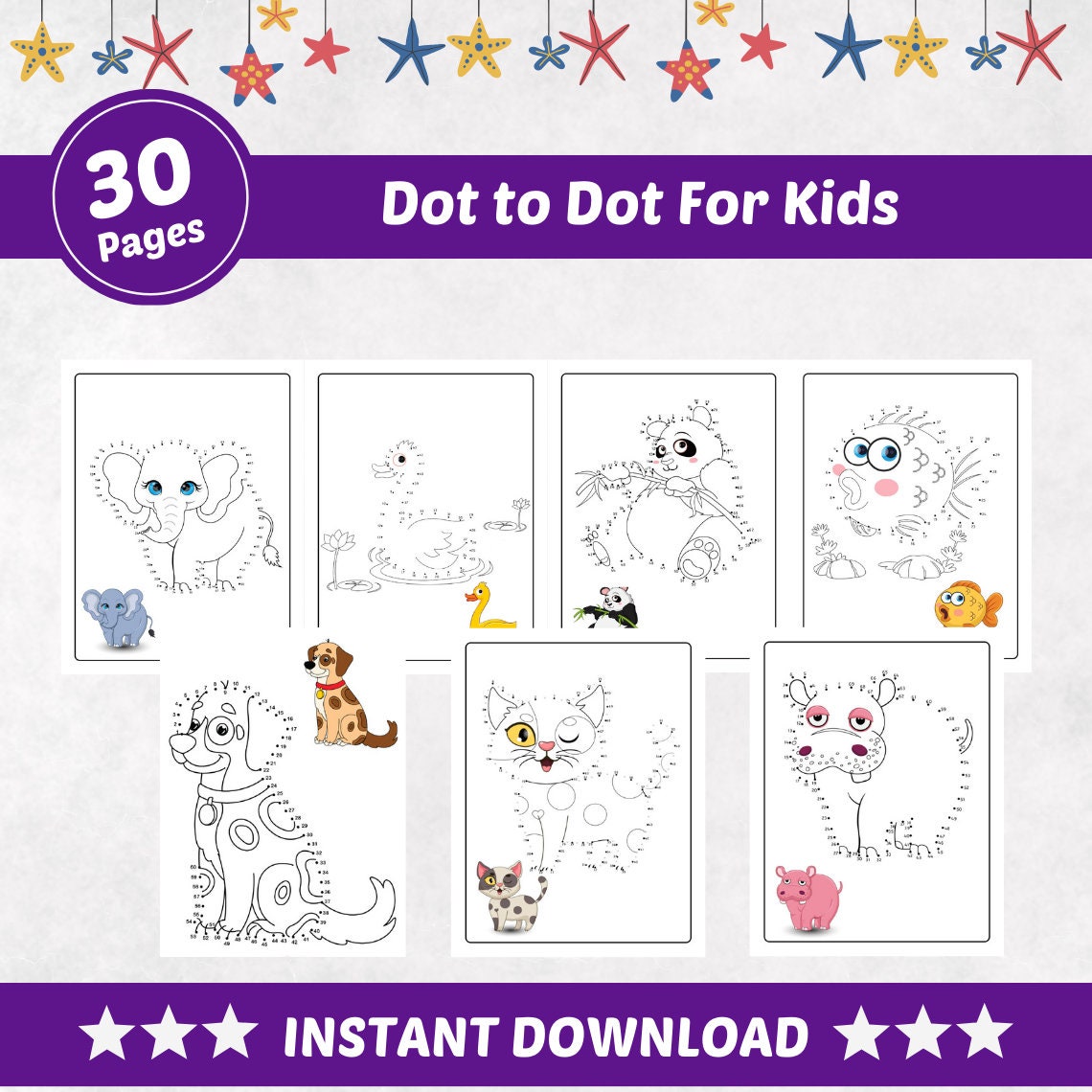 Dot to Dot for Kids | Dot to Dot Printable Pages | Kid's Dot to Dot ...