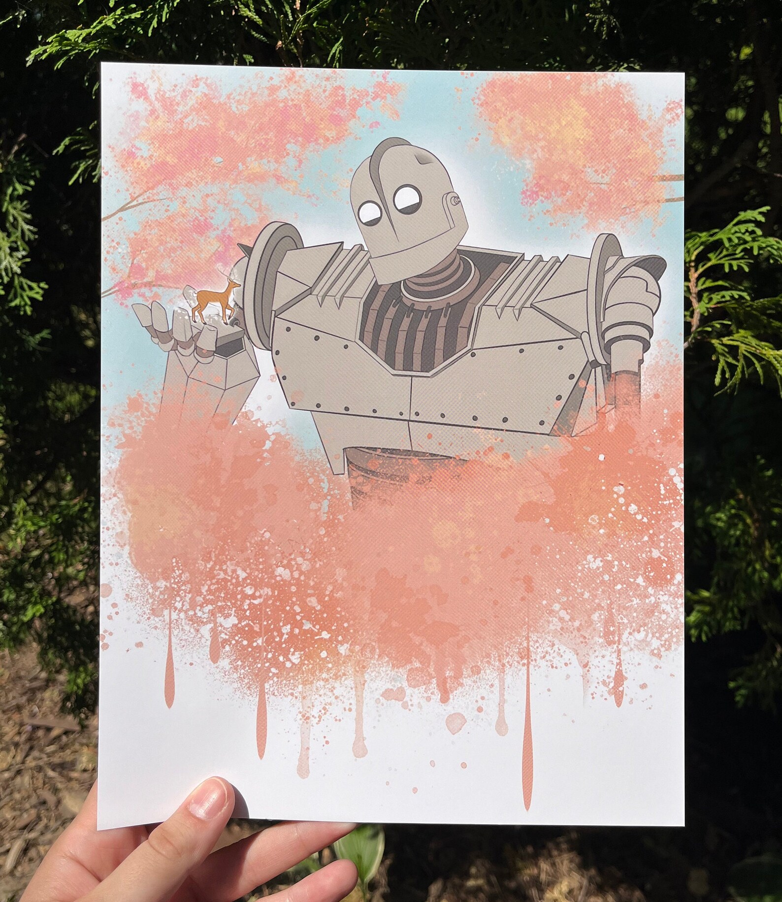 Iron Giant Spray Paint Splatter Poster! - Etsy