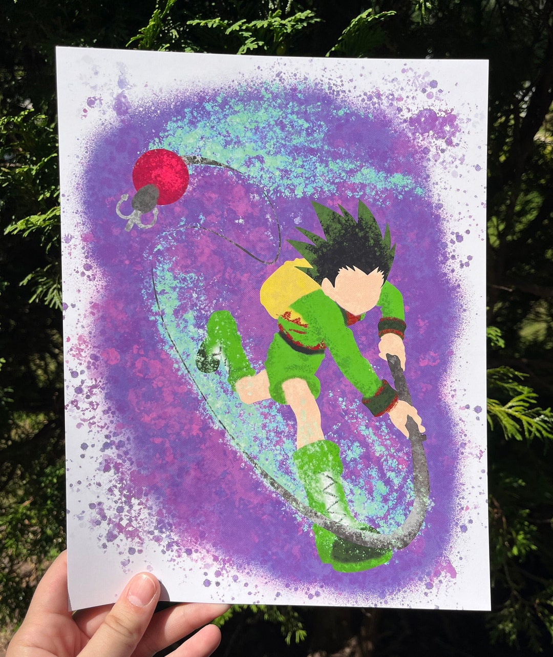 Gon Spray Paint Splatter Poster! - Etsy