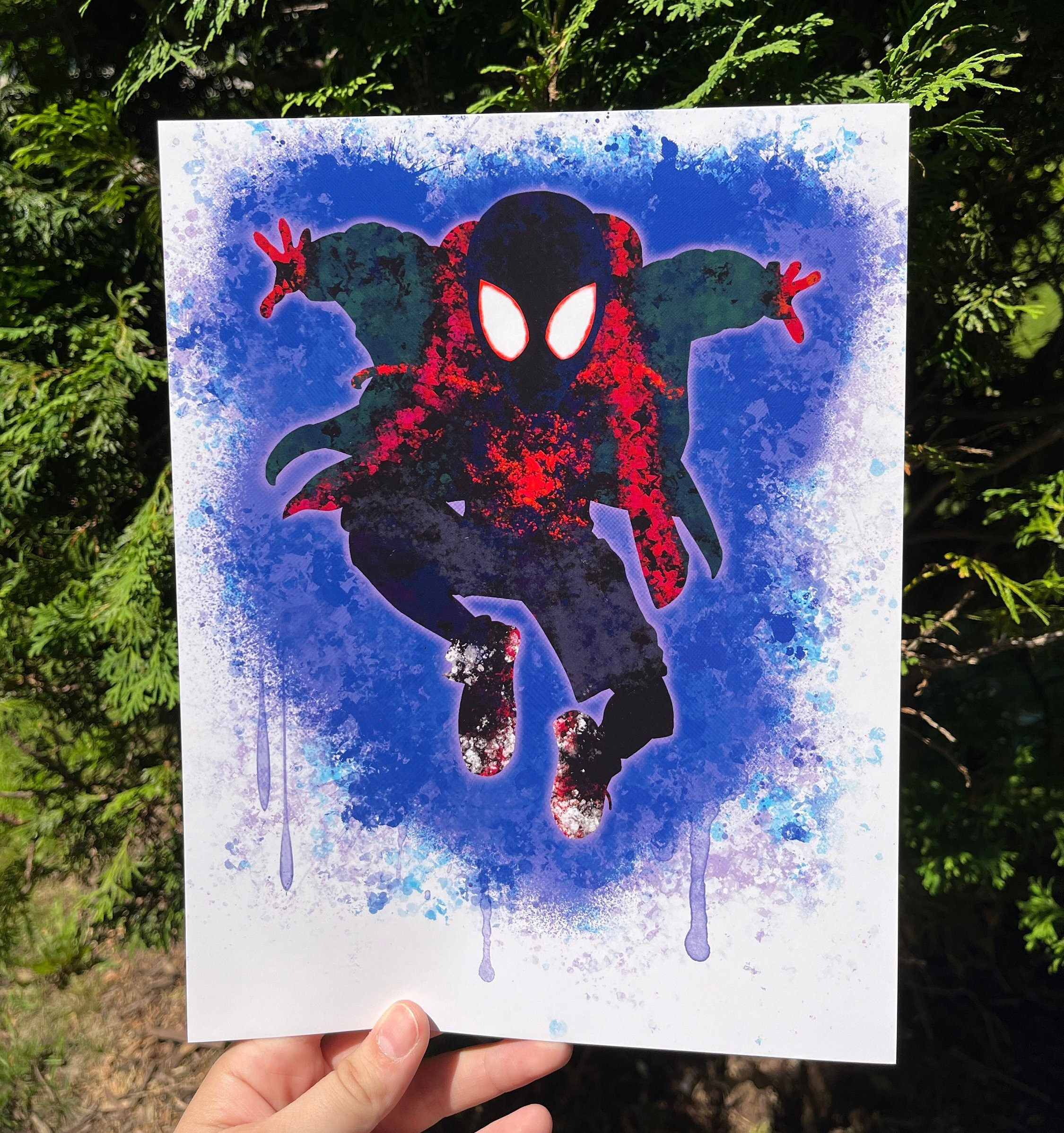 Miles Spiderman Spray Paint Splatter Poster - Etsy