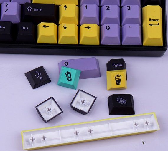 Taro Boba Bubble Tea Keycap Set Cherry Profile PBT Subdye - Etsy
