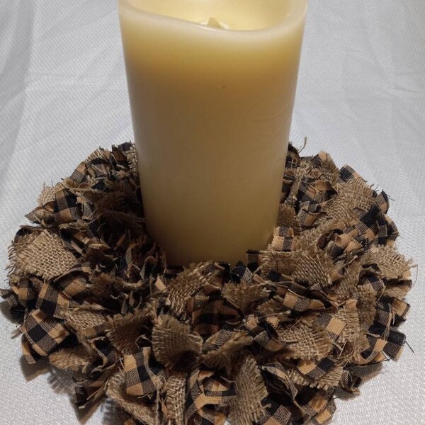 Burlap Candle - Etsy